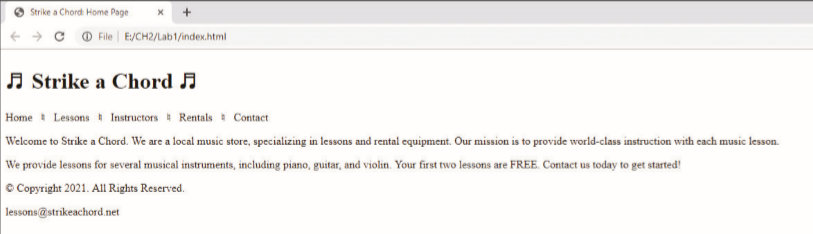 Solved You work for a local music lesson company called | Chegg.com