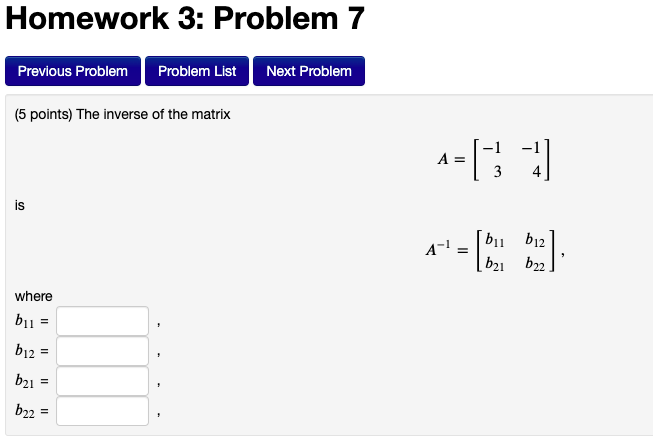 Solved Homework 3 Problem 7 Previous Problem Problem List 1827