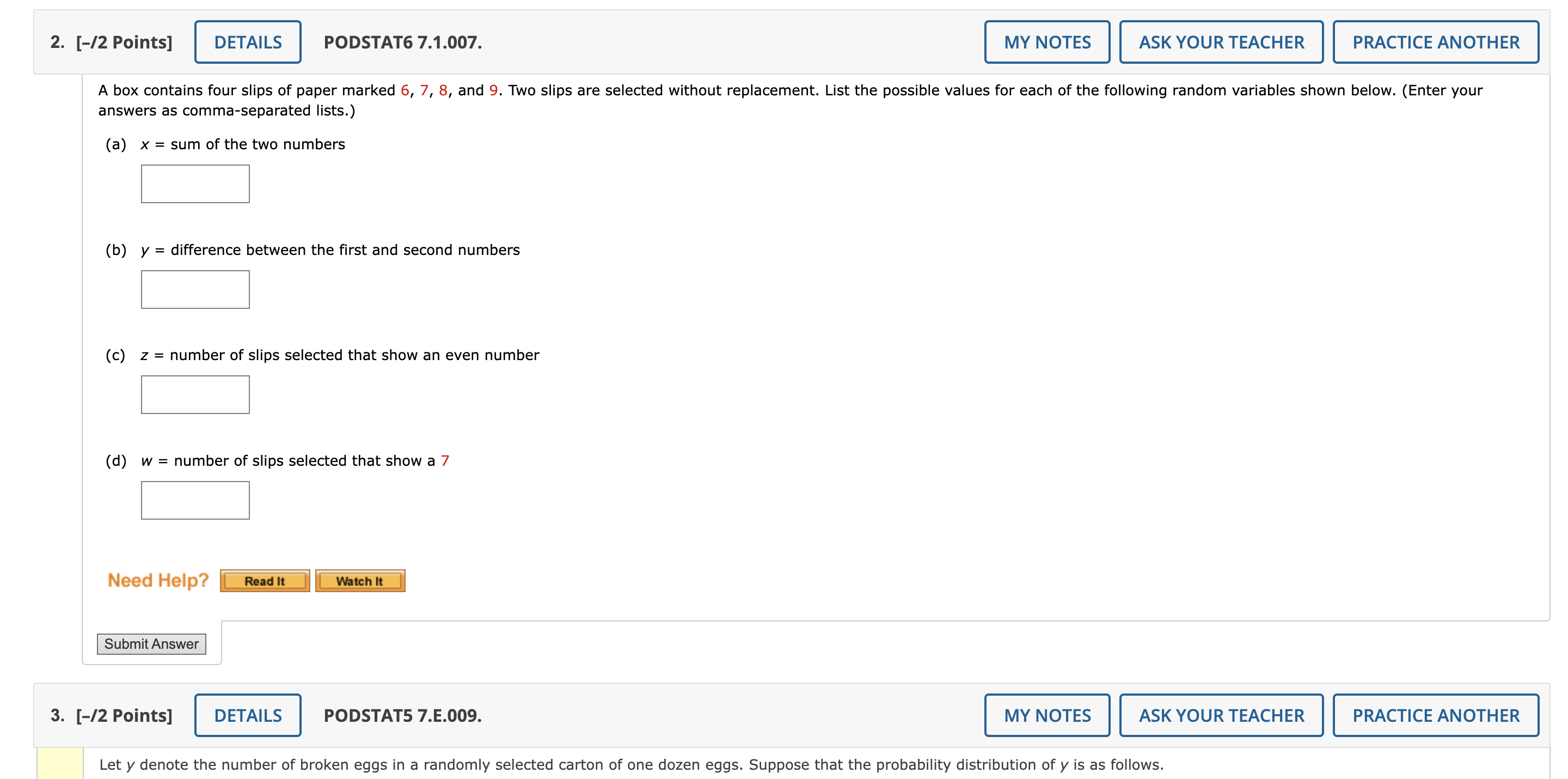 Solved answers as comma-separated lists.) (a) x= sum of the | Chegg.com