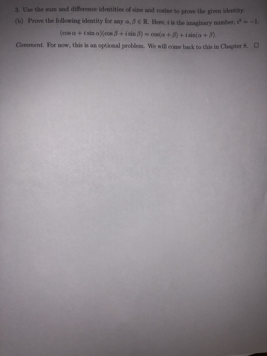 Solved 3. Use the sum and difference identities of sine and | Chegg.com