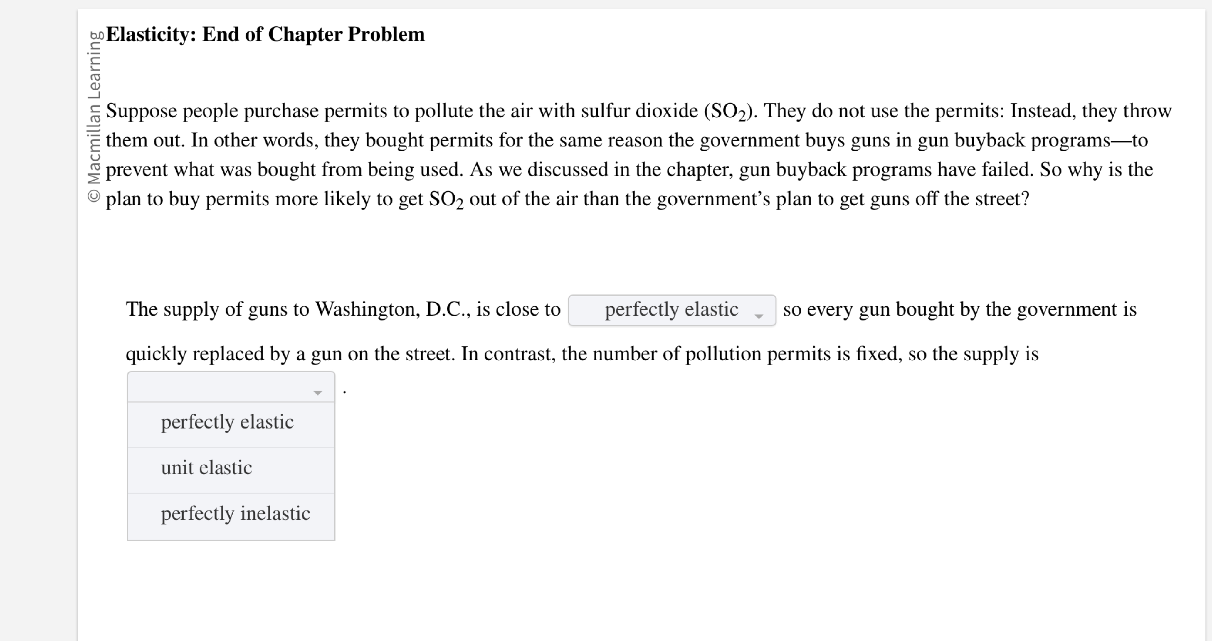 Solved E Elasticity: End of Chapter ProblemSuppose people | Chegg.com