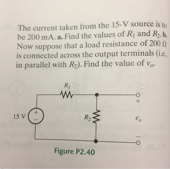 Solved Suppose we need to design a voltage-divider circuit | Chegg.com