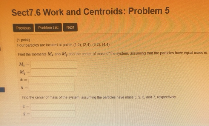 Solved Sect7.6 Work and Centroids: Problem 5 Next Problem | Chegg.com