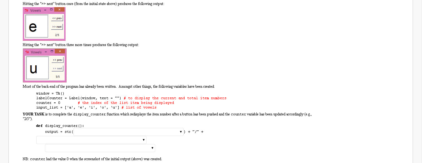 QUESTION 1 Consider a Python GUI program that | Chegg.com