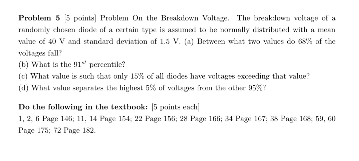 Solved Problem 5 [5 points] Problem On the Breakdown | Chegg.com