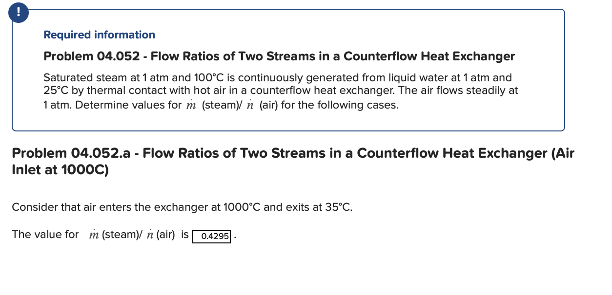Solved !Required informationProblem 04.052 - ﻿Flow Ratios of | Chegg.com