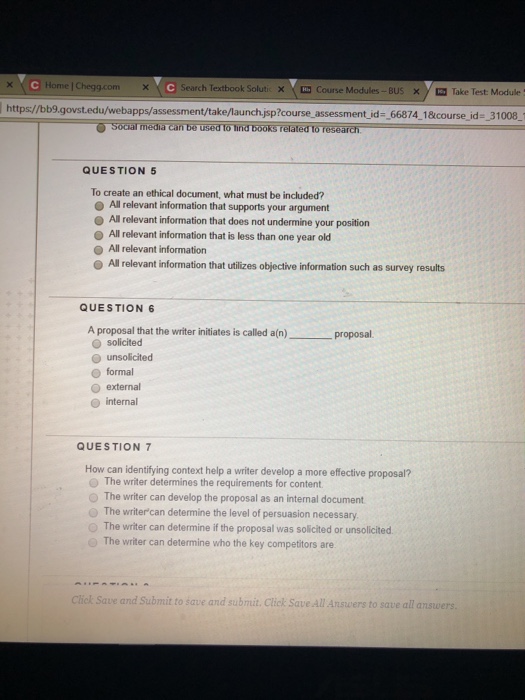 Solved Home l Search Textbook Soluti × \ Course Modules-Bus | Chegg.com
