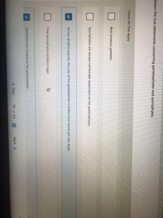 Solved Select all the true concerning K Prev16 of 24 | Chegg.com
