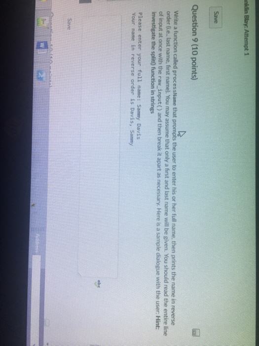 Solved Klin Blay Attempt 1 Write A Python Function That 