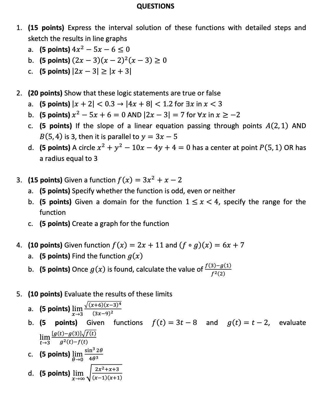 Solved 1 15 Points Express The Interval Solution Of These