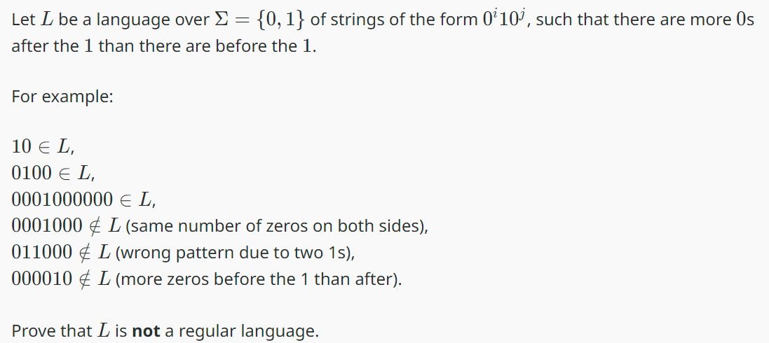 Solved Let L be a language over Σ={0,1} of strings of the | Chegg.com