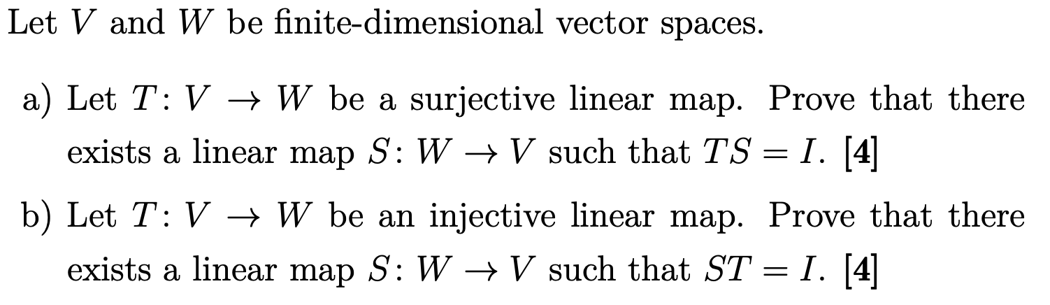 Solved Let V And W Be Finite Dimensional Vector Spaces A
