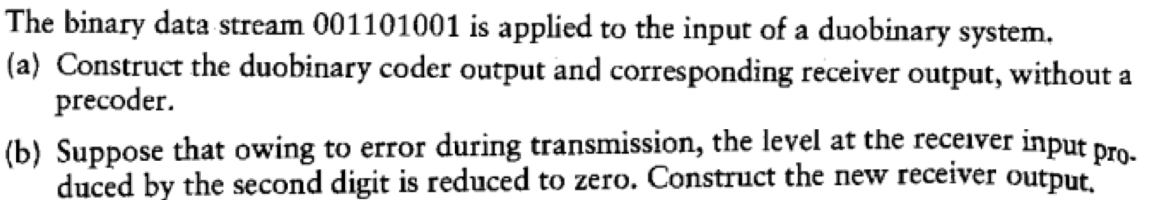 Solved The binary data stream 001101001 is applied to the | Chegg.com
