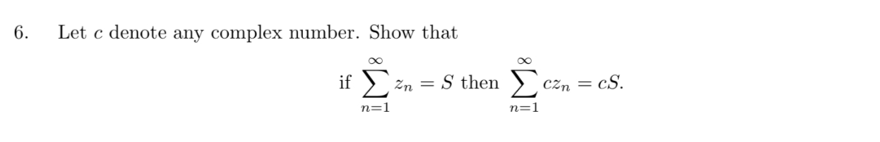 Solved 6. Let c denote any complex number. Show that if | Chegg.com