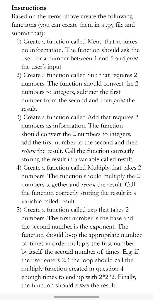 Solved Function Syntax and Structure Base function, requires | Chegg.com