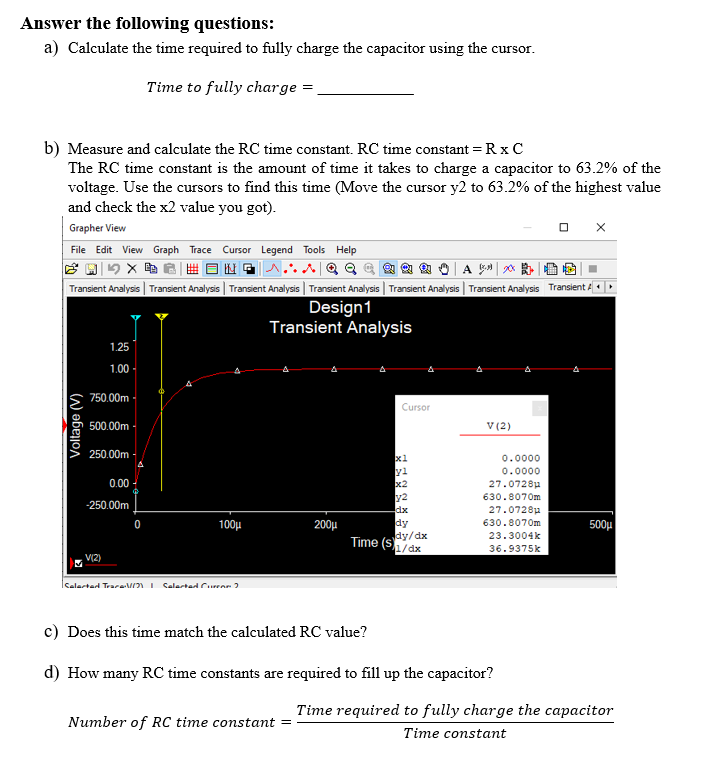Solved A) Capacitor is Charging. Build the following | Chegg.com