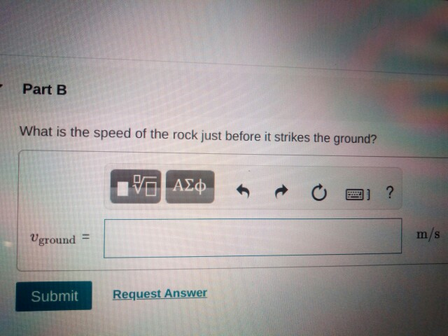 Solved Constants A rock is thrown vertically upward with a | Chegg.com
