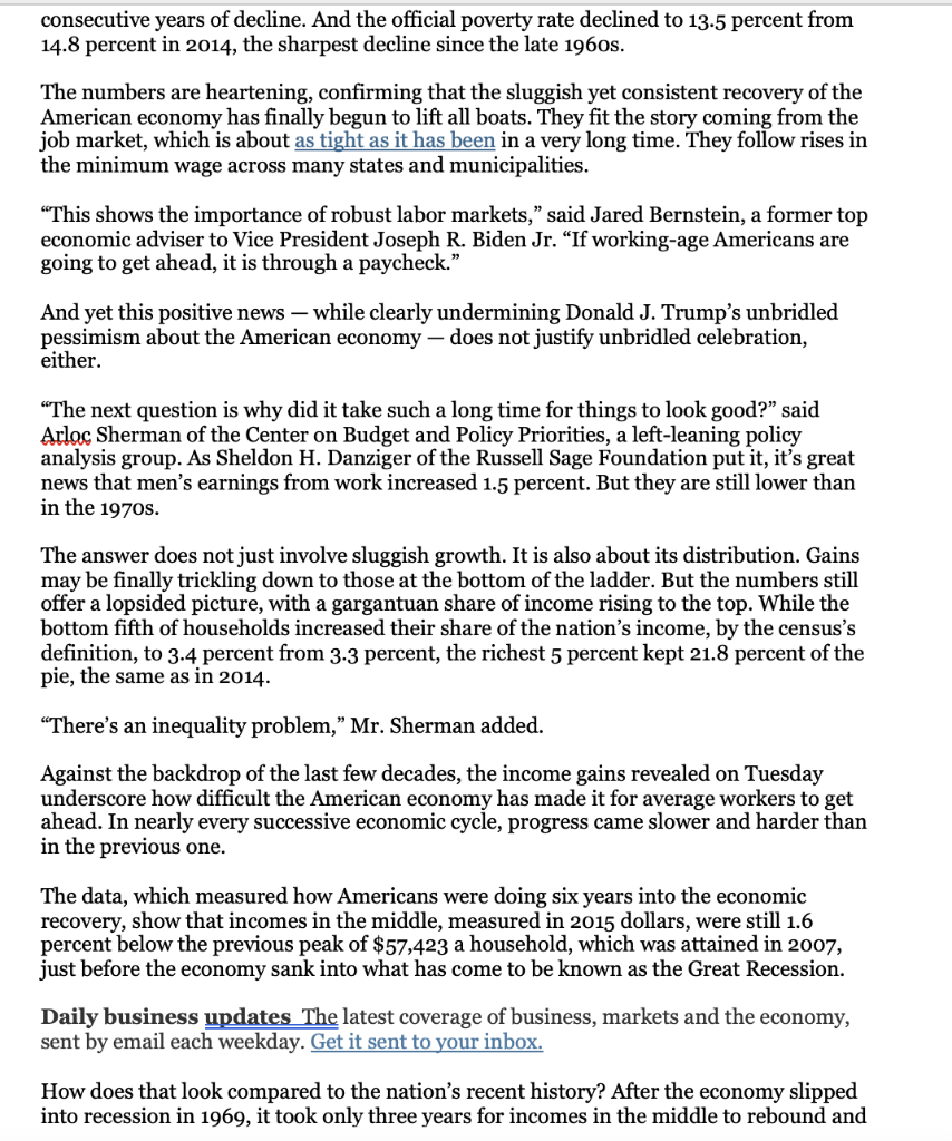 Section 1: Summary of the article (first paragraph): | Chegg.com