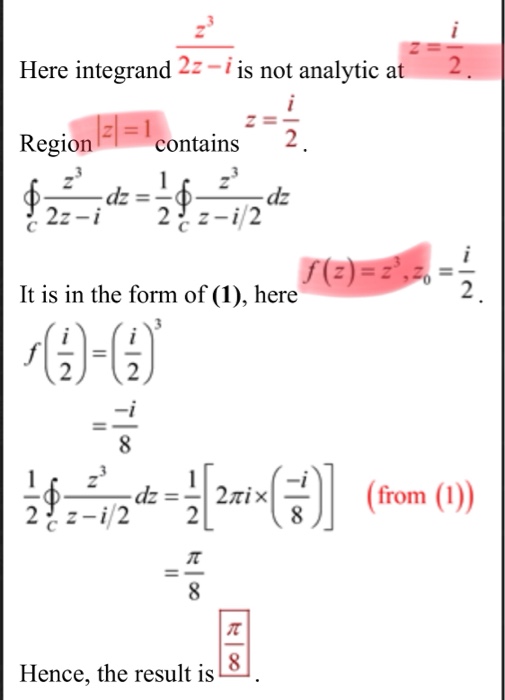 Solved Using Cauchy’s Integral Formula. | Chegg.com