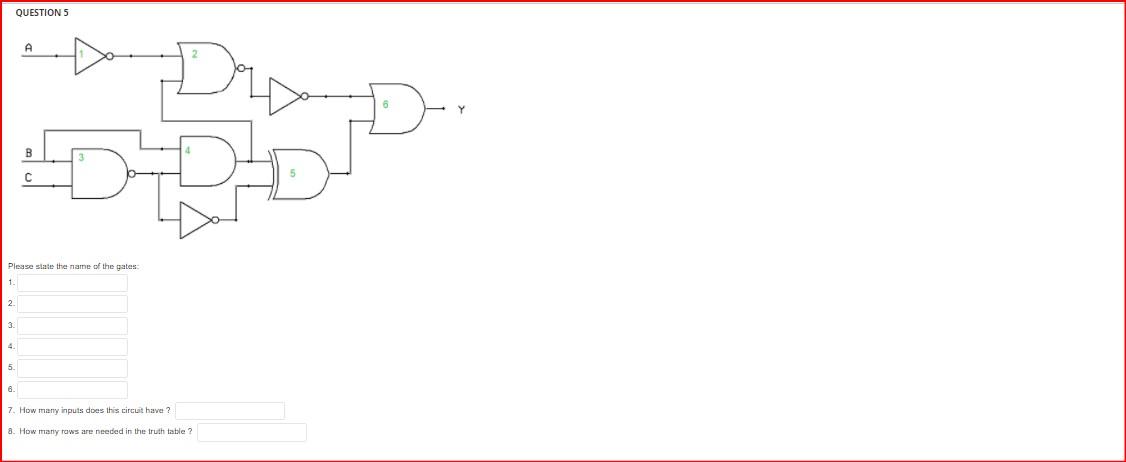 Solved QUESTION 5 A B Please state the name of the gates 1. | Chegg.com