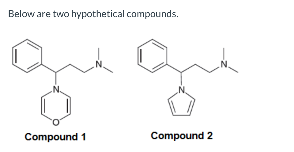 Solved Below are two hypothetical compounds. N. Compound 1 | Chegg.com