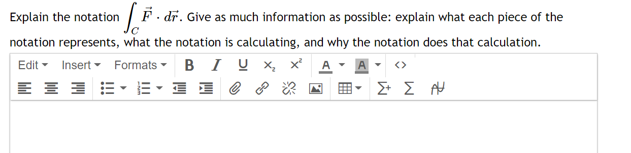 Solved c Explain the notation F. dr. Give as much | Chegg.com