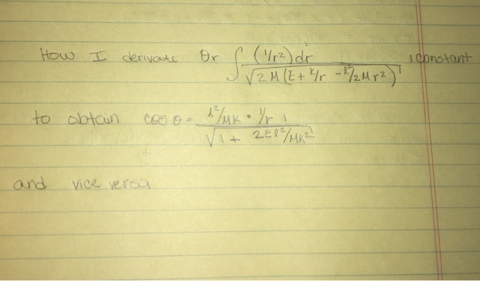 How I derivative theta _r integral | Chegg.com