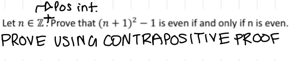 Solved rapos int.Let ninZ !Prove that (n+1)2-1 ﻿is even if | Chegg.com