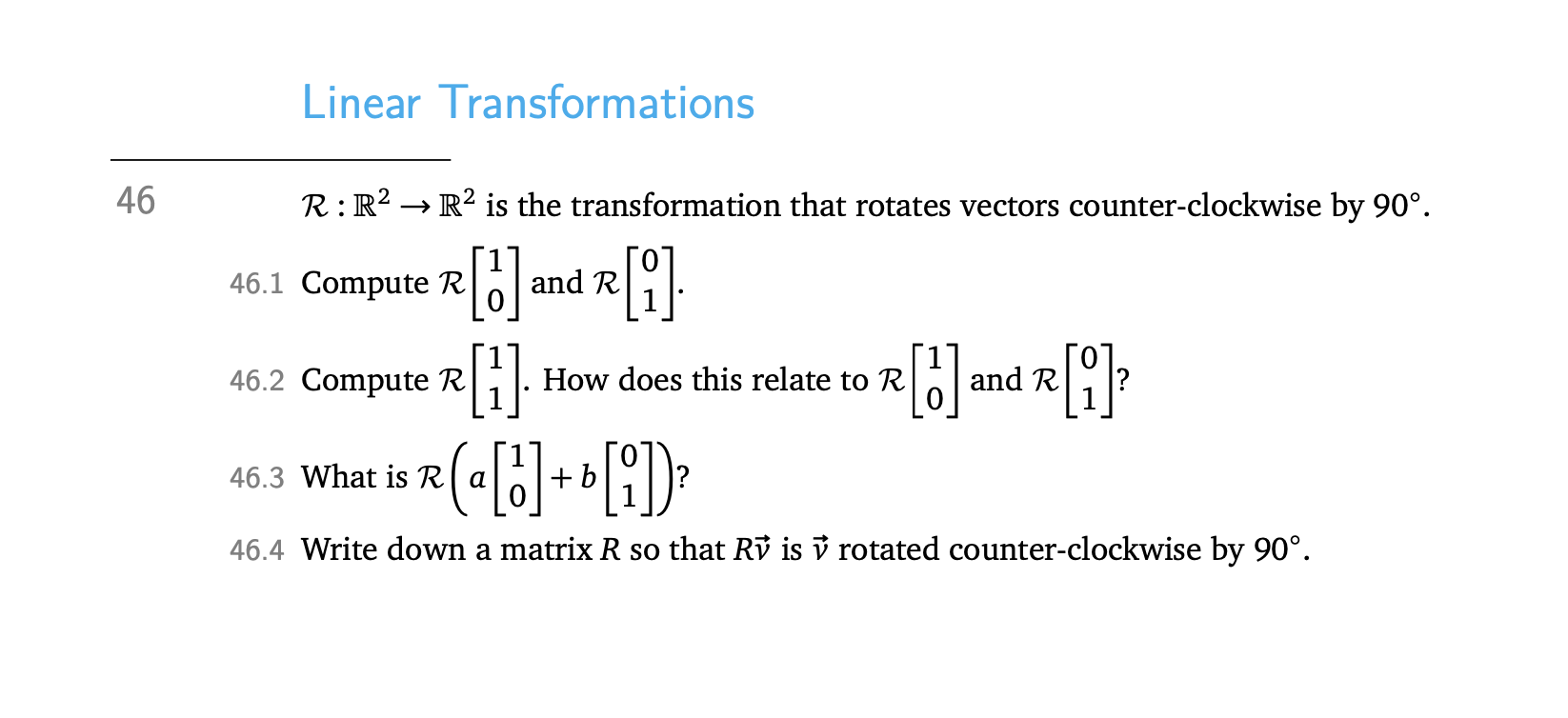 Solved Linear Transformations R:R2→R2 is the transformation | Chegg.com