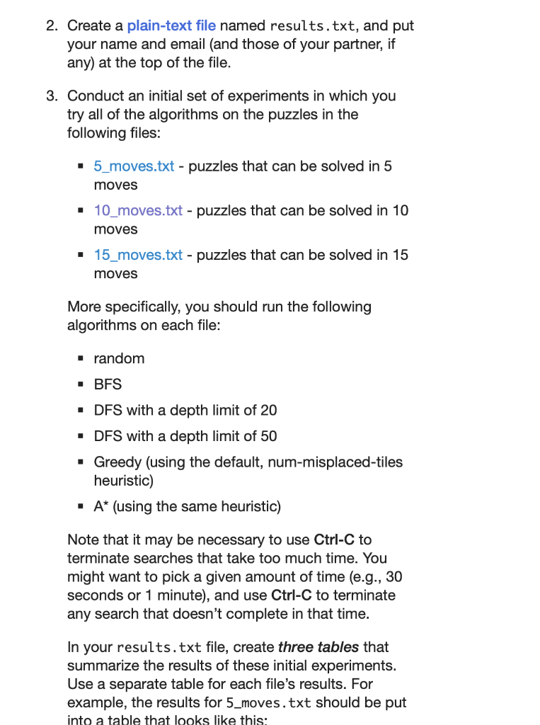 Solved Part V Compare Algorithms And Try To Speed Things 