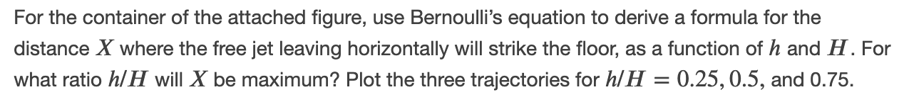 Solved For the container of the attached figure, use | Chegg.com