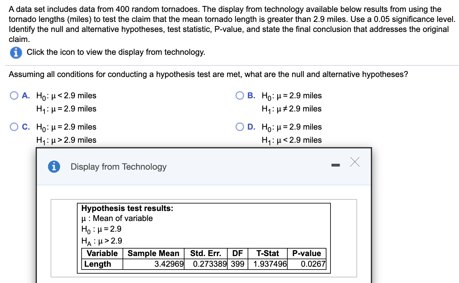Solved A data set includes data from 400 random tornadoes. | Chegg.com