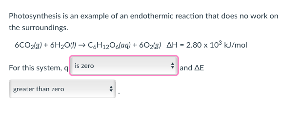 Solved Photosynthesis is an example of an endothermic | Chegg.com