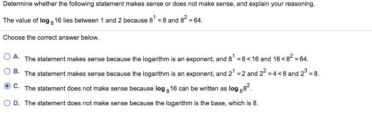 Solved Determine whether the following statement makes sense | Chegg.com