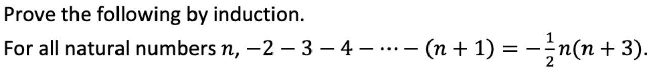 Solved Prove the following by induction. For all natural | Chegg.com