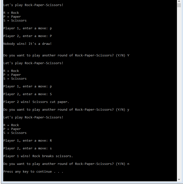 Solved I have to come up with a C++ program for rock, paper, | Chegg.com