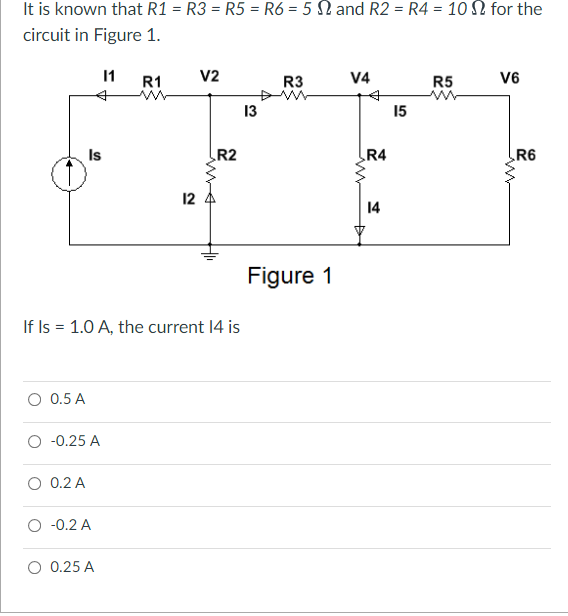 Solved It is known that R1 = R3 = R5 = R6 = 5 2 and R2 = R4 | Chegg.com