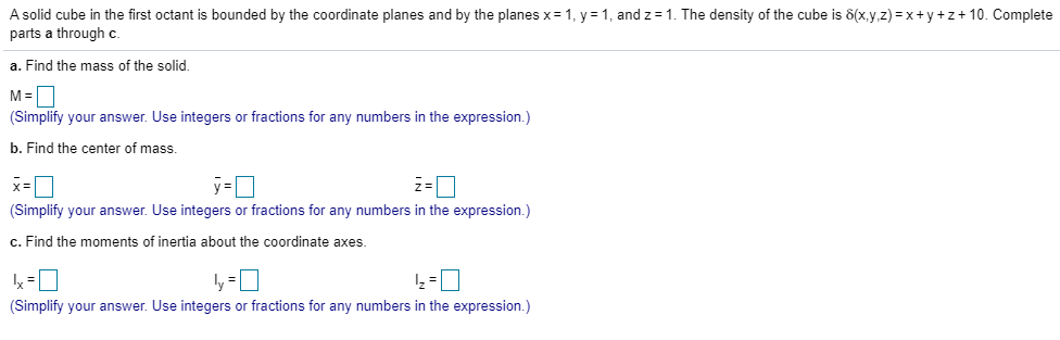 Solved A Solid Cube In The First Octant Is Bounded By The Chegg solved-a-solid-cube-in-the-first-octant-is-bounded-by-the-chegg