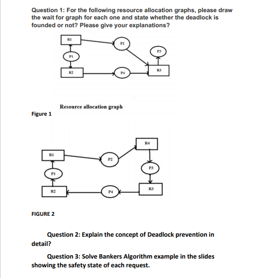 Solved Question 1: For the following resource allocation | Chegg.com