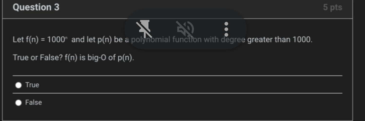 Solved Question 3Let f(n)=1000n ﻿and let p(n) be ﻿a | Chegg.com