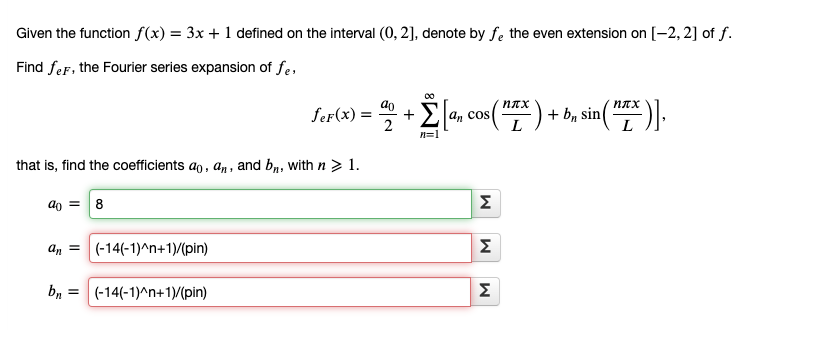 Solved Given the function 𝑓(𝑥)=3𝑥+1 defined on the | Chegg.com