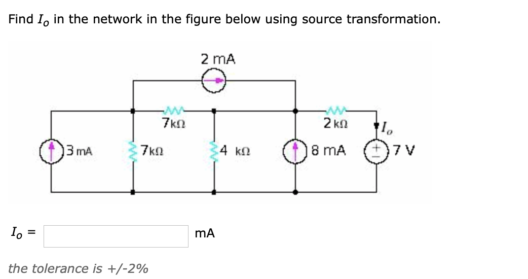 Solved Find I, in the network in the figure below using | Chegg.com