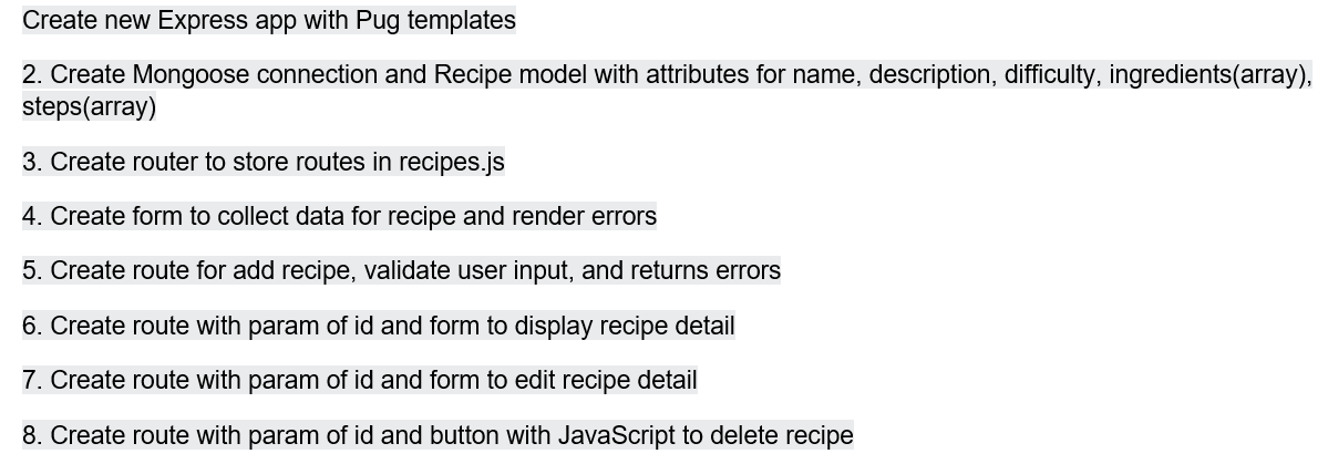 Solved Create new Express app with Pug templates 2. Create | Chegg.com