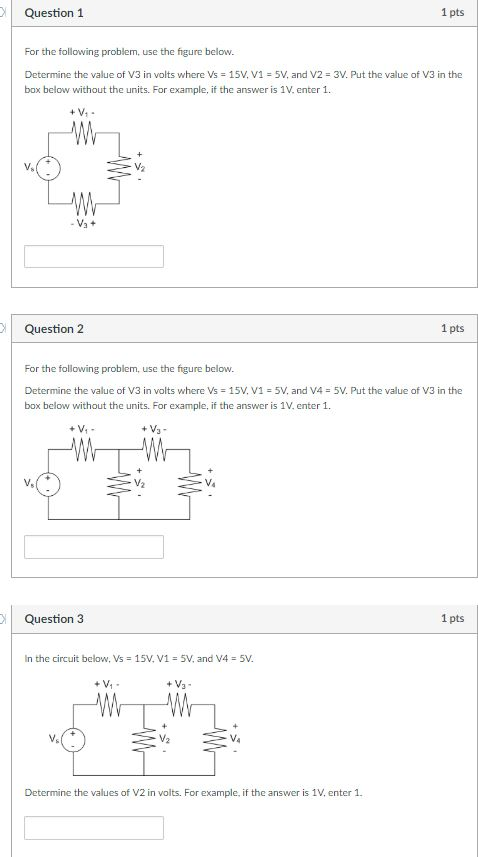 Solved | Question 1 1 pts For the following problem, use the | Chegg.com
