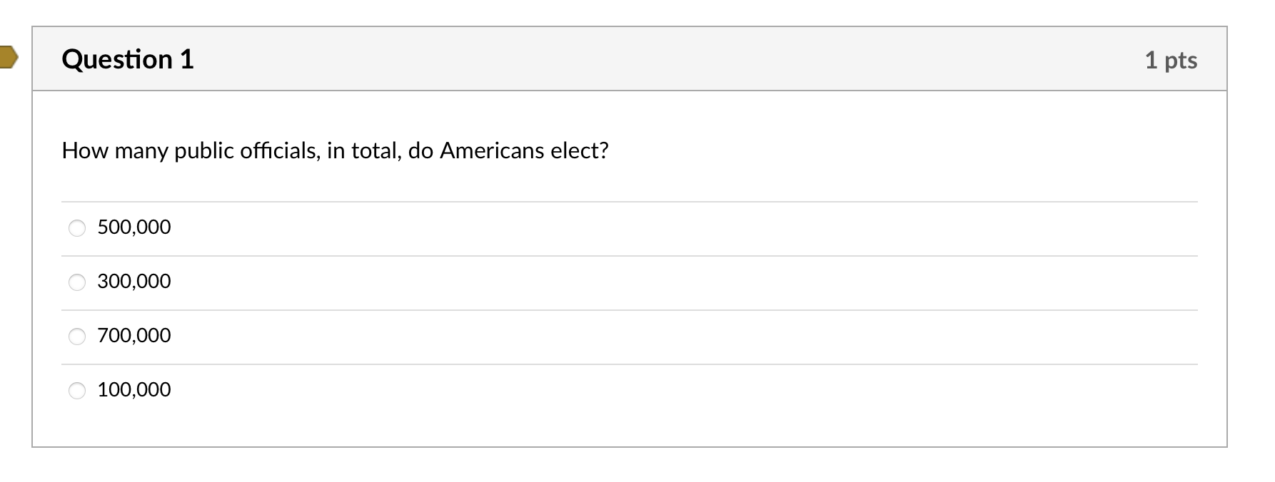 How many public officials, in total, do Americans | Chegg.com