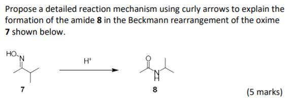 Solved Propose a detailed reaction mechanism using curly | Chegg.com