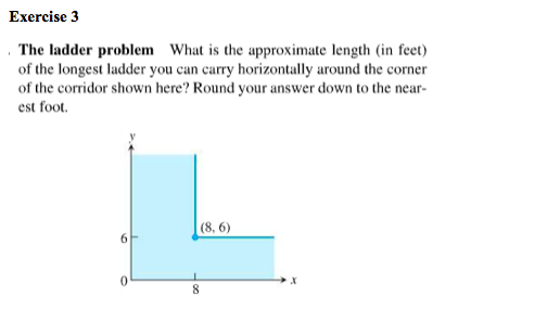 Solved Exercise 3 The ladder problem What is the approximate | Chegg.com