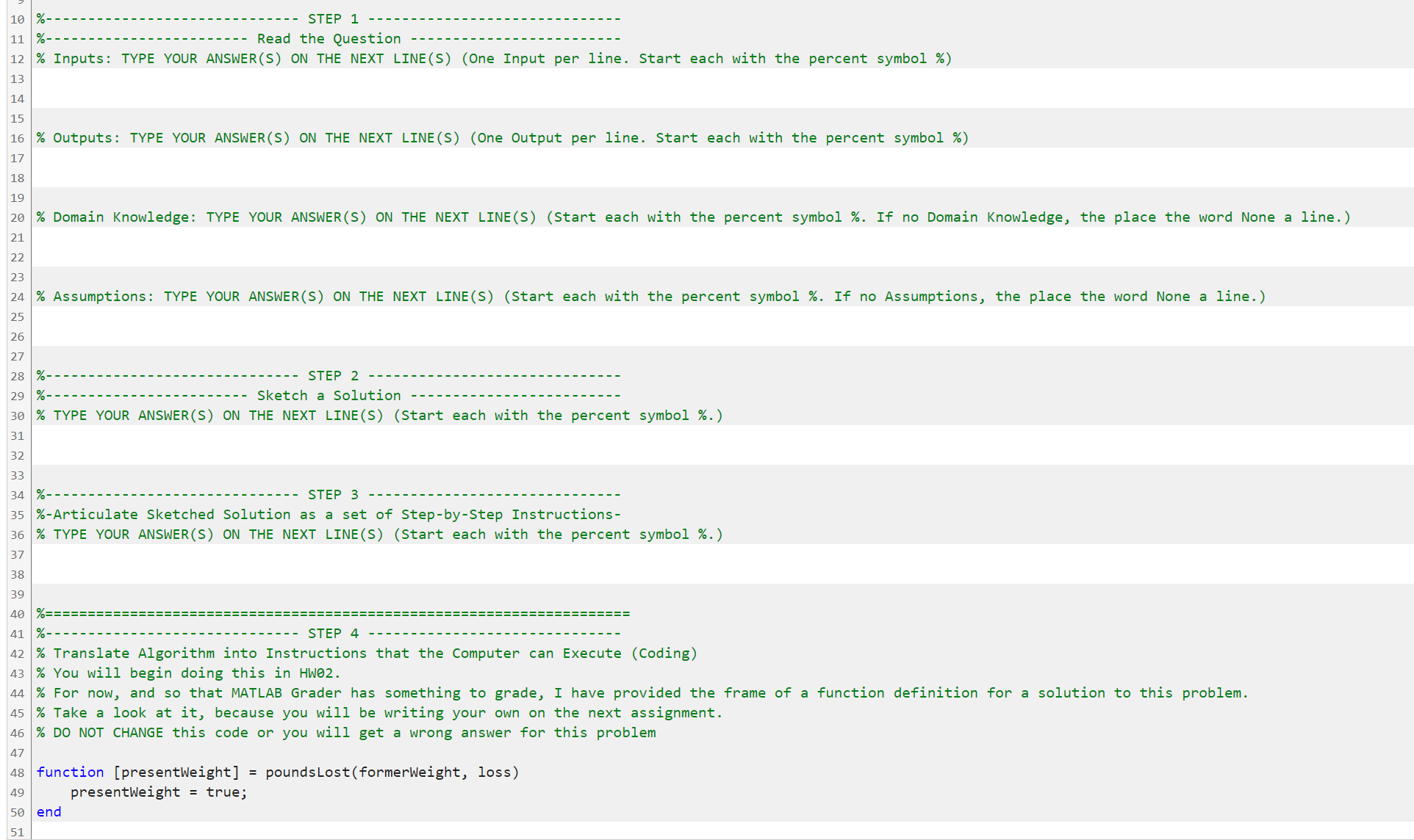 Solved Function Name: poundsLost Input: 1. How much you | Chegg.com