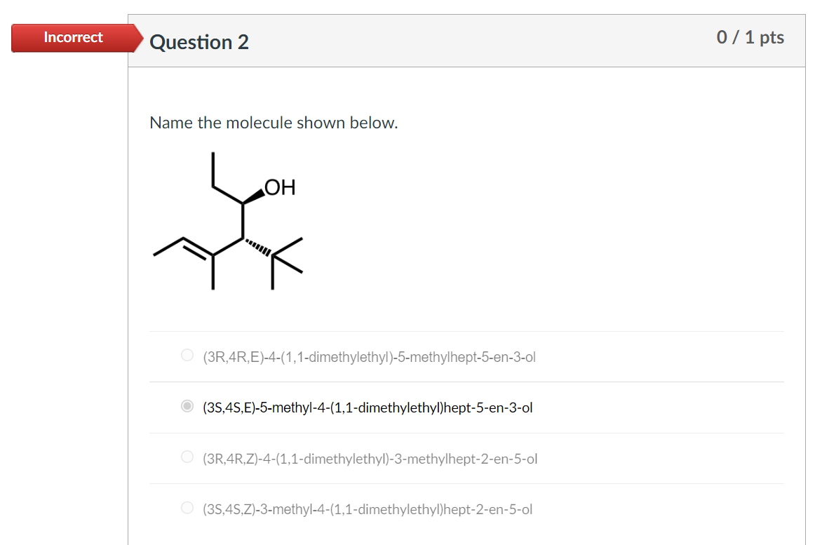 Solved Name The Molecule Shown Below