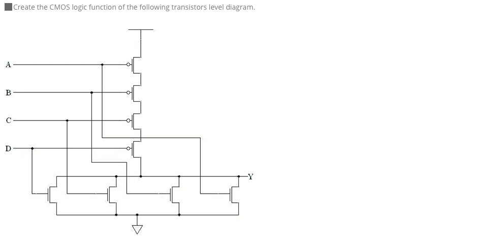 Solved Create the CMOS logic function of the following | Chegg.com